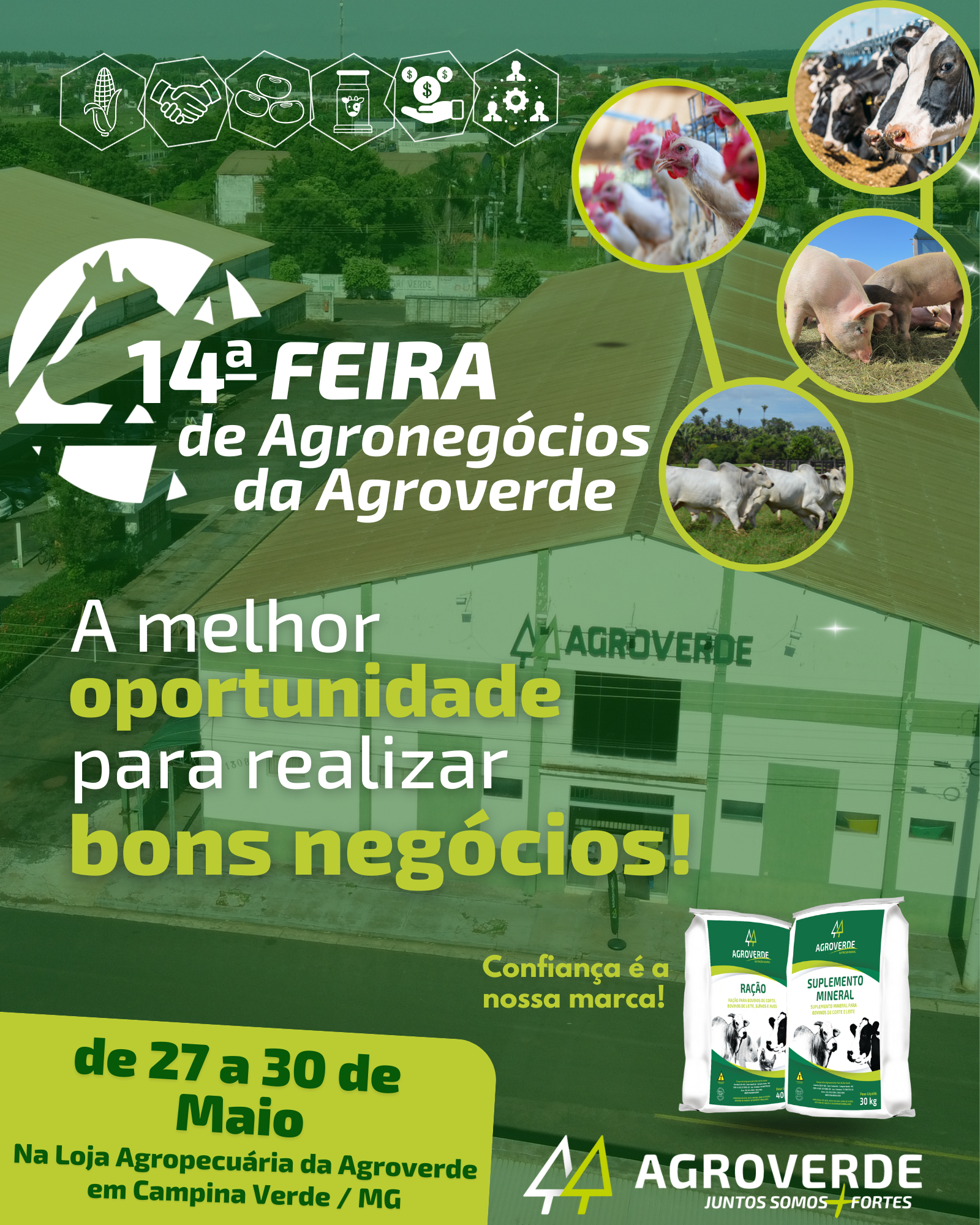14ª Feira de Agronegócios da AGROVERDE acontece de 27 a 30 de maio ...